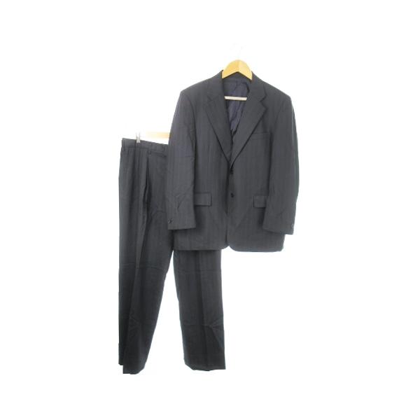 ヴァレンティノ ガラヴァーニ VALENTINO GARAVANI TISSUS シングルスーツ セットアップ ジャケット スラックス ストライプ 紺【ブランド】ヴァレンティノ ガラヴァーニ VALENTINO GARAVANI【表記サイズ...