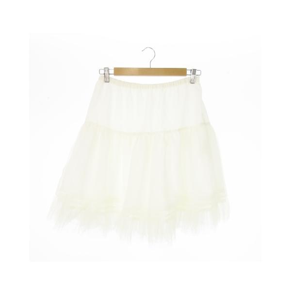 フォクシー FOXEY チュールスカート ひざ丈 フレア 切替 透け感 42 L 白 ホワイト /AO22 ■GY19 レディース【ブランド】フォクシー FOXEY【表記サイズ】42(日本サイズL相当)【実寸サイズ】ウエスト：68〜cm　ヒ...