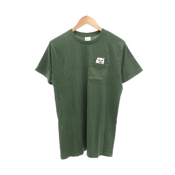 未使用品 リップンディップ RIPNDIP タグ付き ロード ナーマル ポケットTシャツ LORD NERMAL POCKET TEE 半袖 クルーネック ロゴ【表記サイズ】サイズ表記なし(実寸サイズをご参考ください。)【実寸サイズ】肩幅：...