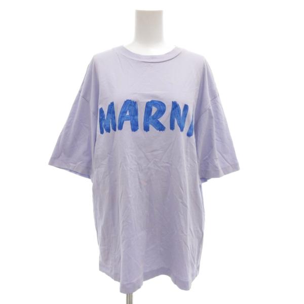 マルニ MARNI ロゴTシャツ カットソー 40 半袖 クルーネック プリント オーバーサイズ 紫 パープル THJET49EPH USC11 /GV【ブランド】マルニ MARNI【表記サイズ】40【実寸サイズ】肩幅：52cm　身幅：54...