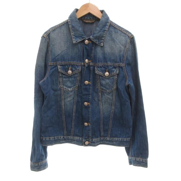 ヤコブコーエン JACOB COHEN JEANS デニムジャケット Gジャン 3rdタイプ ロゴボタン L インディゴブルー /GV ■GY03 メンズ【ブランド】ヤコブコーエン JACOB COHEN【表記サイズ】L【実寸サイズ】肩幅：...