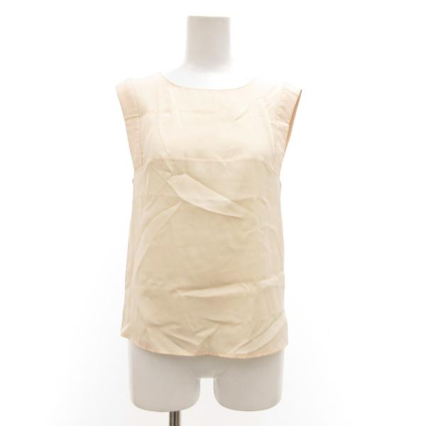 シャネル CHANEL AO130 Pre-Owned ブラウス カットソー ノースリーブ 絹 シルク 34 ベージュ P52283V19632 /JS ■GY19 レディース【ブランド】シャネル CHANEL【表記サイズ】34【実寸サイズ...