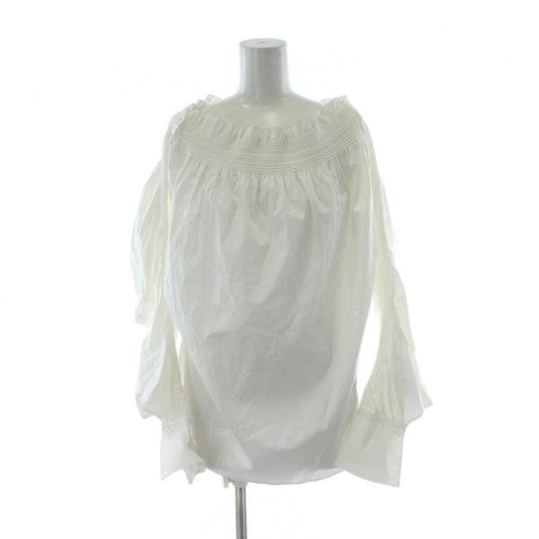 アディアム ADEAM Long Sleeve Smocking ブラウス シャツ フリル 2 白 ホワイト 長袖 オフショルダー プルオーバー スモッキング【ブランド】アディアム ADEAM【表記サイズ】2【実寸サイズ】身幅：約63cm　...