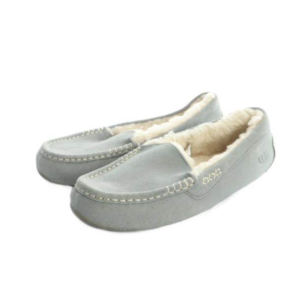 アグ オーストラリア UGG australia 1106878 Ansley モカシン スリッポン フラット ボア ロゴ スエード 26cm グレー ■GY19 /MQ【ブランド】アグ オーストラリア UGG australia【表記サイ...