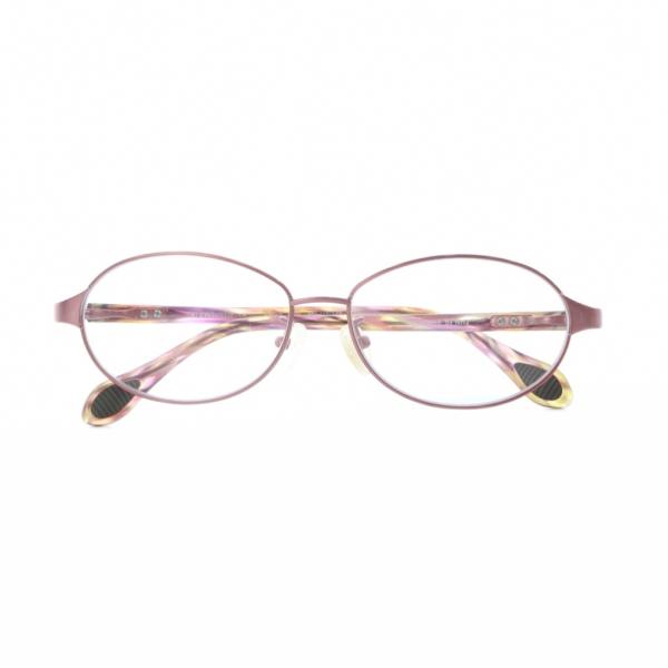 アイブレラ eyebrella クリアエアー メガネ 眼鏡 メタルフレーム 54□14-135 ナチュラルピンク 度入り マーブル柄 ■GY64 レディース【表記サイズ】54□14-135【実寸サイズ】レンズの大きさ：5.3×3.6cm　フ...