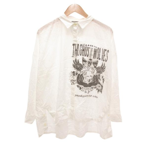 ヒステリックグラマー HYSTERIC GLAMOUR THE GHOST WOLVES コラボ MONTHLY MYSTERY プリント シャツ 長袖 F【ブランド】ヒステリックグラマー HYSTERIC GLAMOUR【表記サイズ】F【...