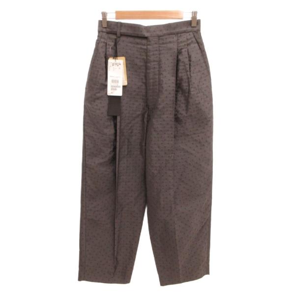 未使用品 ハイダーアッカーマン Haider Ackermann タグ付き スラックス パンツ シルク ドット柄 絹 シルク 44 グレー クロップド丈【ブランド】ハイダーアッカーマン Haider Ackermann【表記サイズ】44【実...