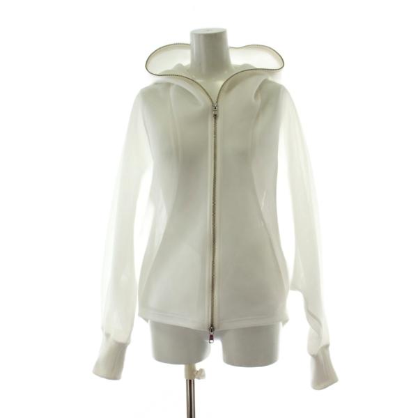 スタンブリー STUMBLY 24AW シアーダブルニットフーディー Sheer Doubleknit Hoody パーカー FREE 白 ホワイト 長袖 ジップアップ【表記サイズ】FREE【実寸サイズ】身幅：約75cm　着丈：約61cm　...