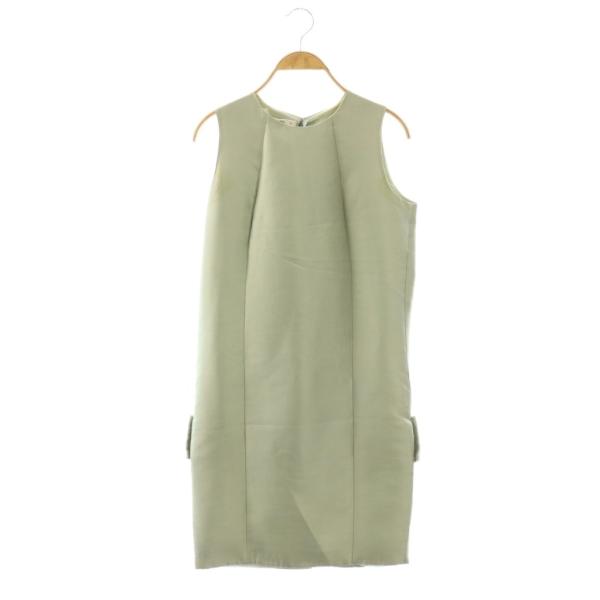 プラダ PRADA ワンピース ノースリーブ ウール シルク リボン 38 ミントグリーン /DO ■GY19 レディース【ブランド】プラダ PRADA【表記サイズ】38【実寸サイズ】身幅：45cm　総丈：88.5cm　　【素材】毛、絹【色...