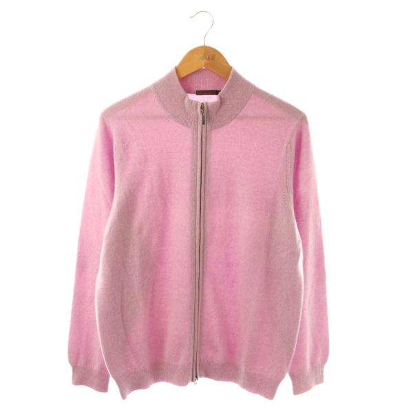 サムスクーリ sam scuri カーディガン カシミヤ ジップアップ 50 ピンク /CX ■GY68 メンズ【表記サイズ】50【実寸サイズ】肩幅：43cm　身幅：51cm　着丈：64.5cm　袖丈：61cm　　【素材】カシミヤ【色】ピン...