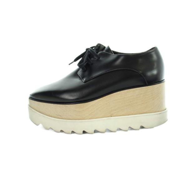 ステラマッカートニー STELLA McCARTNEY ELYSE 厚底 シューズ 靴 スクエアトゥ プラットフォーム レザー 35.5 黒 ブラック ■GY19 /MQ【ブランド】ステラマッカートニー STELLA McCARTNEY【表...