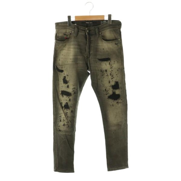 ディーゼル DIESEL D.N.A. テパー TEPPHAR デニムパンツ スキニー ダメージ加工 W29-L30 グレー /SS ■OS ■GY19 メンズ【ブランド】ディーゼル DIESEL【表記サイズ】W29-L30【実寸サイズ】ウ...