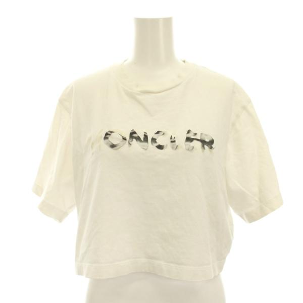 モンクレール MONCLER MAGLIA A MANICHE CORTE Tシャツ カットソー ショート丈 半袖 ロゴ XS ホワイト /YM ■GY19 レディース【ブランド】モンクレール MONCLER【表記サイズ】XS【実寸サイズ】...