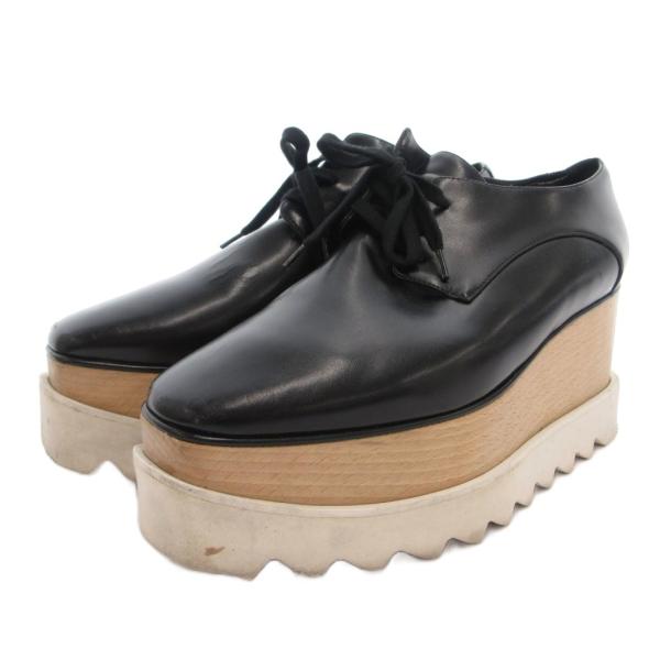 ステラマッカートニー STELLA McCARTNEY ELYSE エリス プラットフォーム シューズ スニーカー 厚底 レザー 37 黒【ブランド】ステラマッカートニー STELLA McCARTNEY【表記サイズ】37【実寸サイズ】最大...
