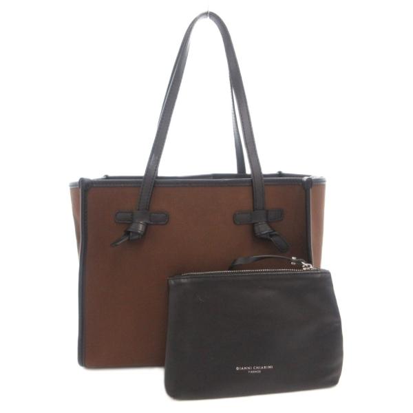 ジャンニキャリーニ GIANNI CHIARINI MARCELLA  マルチェッラ S トートバッグ キャンバス レザー ポーチ付き 茶 ブラウン /メンズ【ブランド】ジャンニキャリーニ GIANNI CHIARINI【実寸サイズ】持ち手...