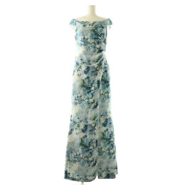 アドリアナパペル ADRIANNAPAPELL ワンピース ロング オフショルダー 花柄 スリット US2 マルチカラー /DO ■GY19 レディース【表記サイズ】US2【実寸サイズ】身幅：40.5cm　着丈：129cm　　【素材】ポリエ...