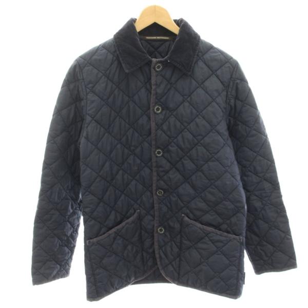 トラディショナルウェザーウェア BUTTONED WAVERLY キルティングジャケット ブルゾン 衿コーデュロイ 38 紺 092DT-1001A /HN【ブランド】トラディショナルウェザーウェア Traditional Weatherw...