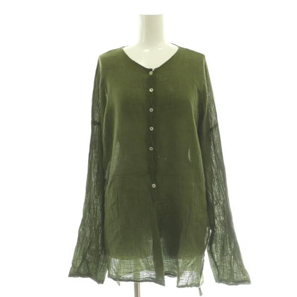 プラージュ Plage LES ATELIERS FRANCAIS DE CONFECTION別注 22SS ガーゼカットソー 長袖 シアー TU カーキ /CX ■GY03 レディース【ブランド】プラージュ Plage【表記サイズ】TU【...