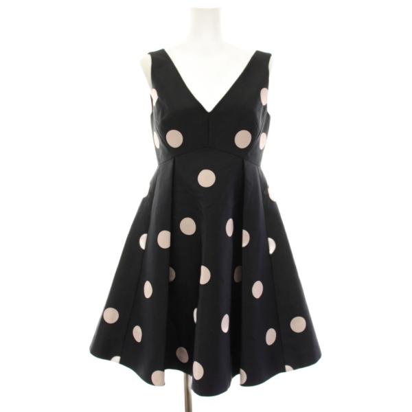 ケイトスペード Spotlight Polkadot V-Neck Dress ワンピース ノースリーブ 水玉 ドット柄 ひざ丈 0 紺 ネイビー NJMU5824 /HN【ブランド】ケイトスペード KATE SPADE【表記サイズ】0【実...