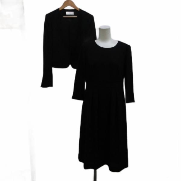 クロエ CHLOE FORMAL フォーマル セットアップ ジャケット ワンピース 11AR 黒 ブラック 無地 長袖 七分袖 ひざ丈 /PP ■GY19【ブランド】クロエ CHLOE【表記サイズ】11AR【実寸サイズ】ジャケット肩幅：約3...