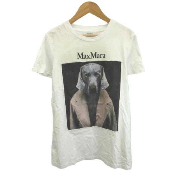 マックスマーラ MAX MARA 24AW Tシャツ M 白 ホワイト ドッグプリント 半袖 ラウンドネック 2421946071 6 50 /NP ■GY19 レディース【ブランド】マックスマーラ MAX MARA【表記サイズ】M【実寸サ...