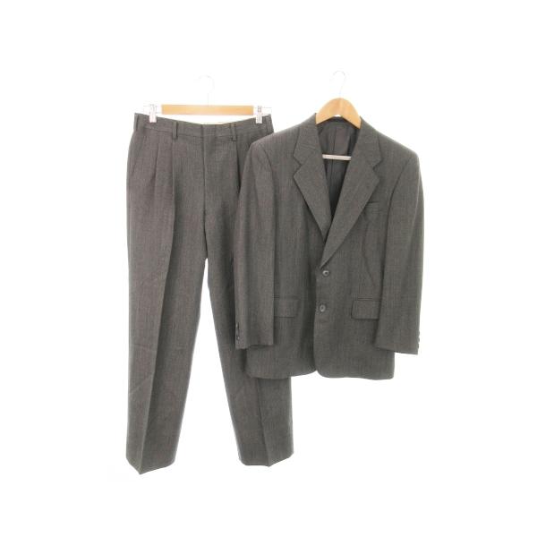 トロージャン TROJAN シングルスーツ セットアップ 2点セット  テーラードジャケット 総裏地 スラックス ウール 90 A3 グレー【ブランド】トロージャン TROJAN【表記サイズ】90 A3チェスト 90ウエスト 78身長 16...