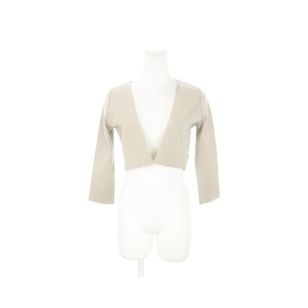 マドーレ Madre ニットカーディガン ボレロ トッパー ショート丈 七分袖 ニュアンスカラー 40 L グレー /AH18 ■GY18 レディース【表記サイズ】40L【実寸サイズ】肩幅：33cm　身幅：41cm　着丈：36cm　袖丈：4...