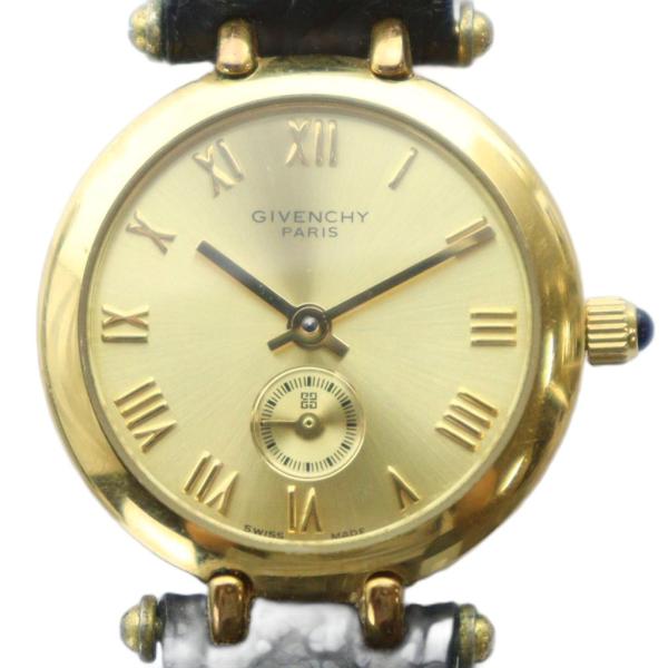 ジバンシィ GIVENCHY ジャンク品 GRIFFE REG MODEL 腕時計 ウォッチ クォーツ ロゴ レザーベルト ローマン ゴールド色【ブランド】ジバンシィ GIVENCHY【表記サイズ】実寸サイズをご参考ください。【実寸サイズ】...