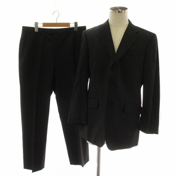 PAUL SMITH LESSONA SUPERCLASS 120 スーツ セットアップ テーラードジャケット シングル 3B 総裏地 スラックス ウール M2 黒【ブランド】ポールスミス PAUL SMITH【表記サイズ】M2【実寸サイズ...