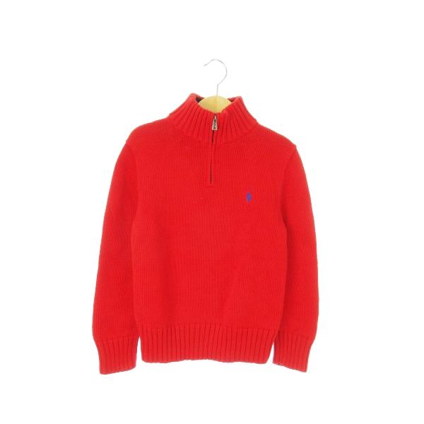 ポロ ラルフローレン POLO RALPH LAUREN ニット セーター ハイネック 長袖 ハーフジップ ロゴ刺繍 男の子 ボーイズ 6 120 赤 レッド【ブランド】ポロ ラルフローレン POLO RALPH LAUREN【表記サイズ】...