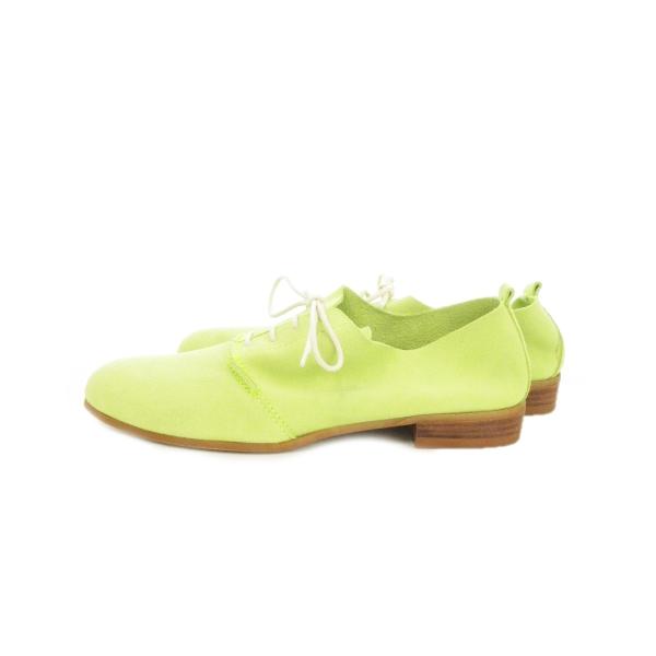 未使用品 ニュファクチュアデッサイ MANUFACTURE D'ESSAI レースアップシューズ 牛革 スエード ステッチ 37 24cm 緑 M-1571 GRETA【表記サイズ】3724cm【実寸サイズ】最大幅：8.5cm　アウトソール...