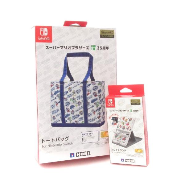 未使用品 任天堂 スーパーマリオブラザーズ35周年 トートバッグ プレイスタンド for Nintenndo マルチカラー /AE その他【表記サイズ】--【実寸サイズ】※セット販売のため実寸サイズは計測しておりません。サイズ欄に記載してい...