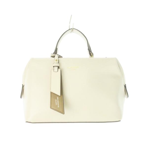 アンドシュット AND CHOUETTE ハンドバッグ レザー 革 ロゴチャーム ベージュ /CK9 ■GY11 レディース【表記サイズ】サイズ表記なし(実寸サイズをご覧ください)【実寸サイズ】持ち手の長さ：24.5cm　ヨコ：30cm　タ...