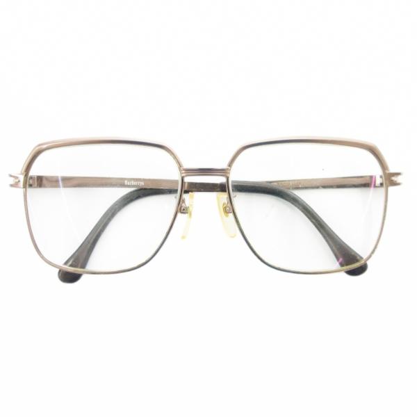 バーバリーズ Burberrys ヴィンテージ 眼鏡 メガネ ビッグフレーム ロゴ メタルフレーム 度入り 58□15 145 ゴールドカラー 5009【ブランド】バーバリーズ Burberrys【実寸サイズ】レンズの大きさ：約6×5cm　...