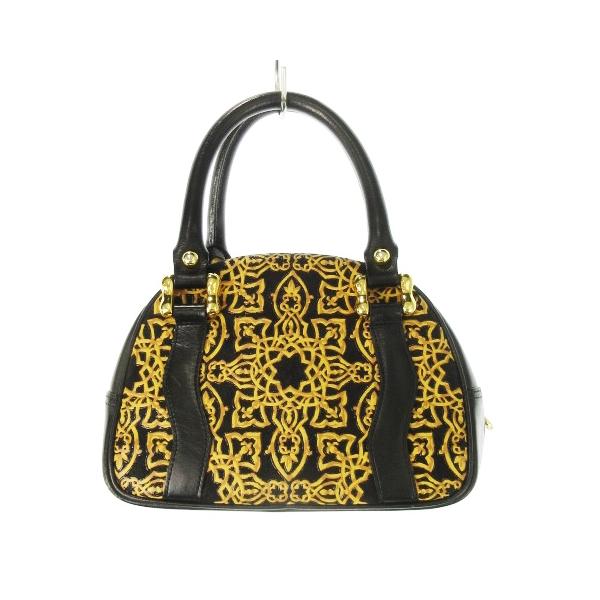 印傳屋 INDEN‐YA INDENYA キナート ハンドバッグ ミニボストン レザー 革 ディアスキン 鹿革 漆 総柄 黒 ブラック /CK14 ■GY18【ブランド】印傳屋 INDEN‐YA INDENYA【表記サイズ】サイズ表記なし(...