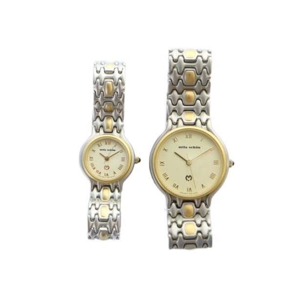 ミラショーン mila schon 7630-A41628 7630-A41636 腕時計 ペアウォッチ シルバーカラー 銀色 ゴールドカラー 金色 クォーツ【ブランド】ミラショーン mila schon【表記サイズ】実寸サイズをご参考くだ...