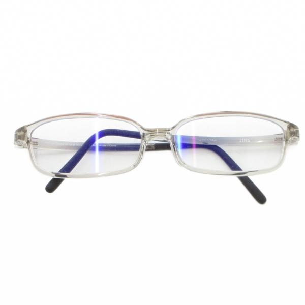 J!NS ジンズ めがね メガネ アイウェア 度あり スクエア 54.8□15.6-140.2 グレー /AE ■GY18 メンズ【表記サイズ】54.8□15.6-140.2【実寸サイズ】レンズの大きさ：約3×6cm　フレーム：約14.5c...