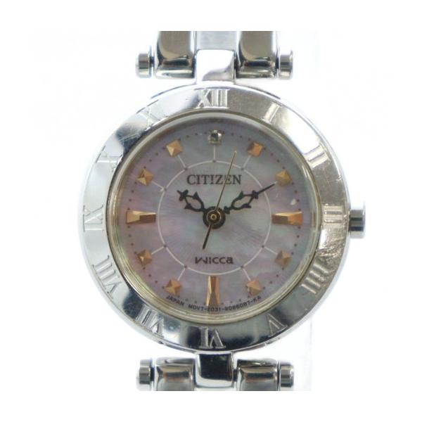シチズン CITIZEN ウィッカ WICCA 腕時計 ウォッチ クォーツ シルバーカラー 銀色 シェル文字盤 ロゴ E031-S057264 /MQ レディース【ブランド】シチズン CITIZEN【表記サイズ】実寸サイズをご参考ください。...