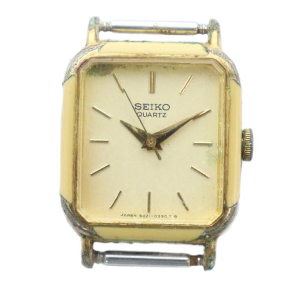 セイコー SEIKO ジャンク品 421-516A 腕時計 ケースのみ ウォッチ スクエア ロゴ ゴールド色 ■GY18 /MQ レディース【ブランド】セイコー SEIKO【表記サイズ】実寸サイズをご参考ください。【実寸サイズ】バンド幅：-...