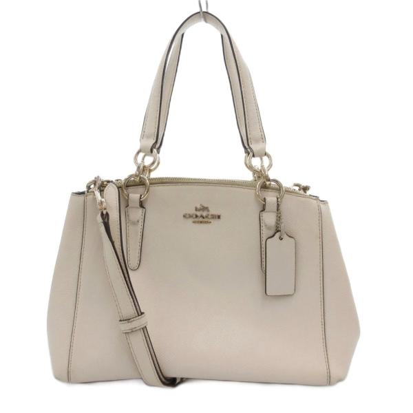 コーチ COACH ハンドバッグ ショルダー 2WAY レザー ロゴ 白 ホワイト /JS ■GY18 レディース【ブランド】コーチ COACH【実寸サイズ】持ち手の長さ：37cm　ヨコ：23cm　タテ：18cm　マチ：8cm　ショルダーの...