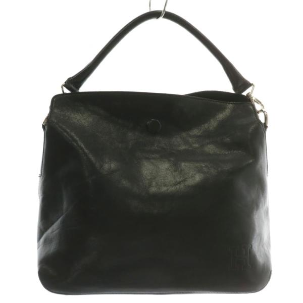 ヒロフ HIROFU ハンドバッグ トート レザー ワンハンドル ロゴ 黒 ブラック /XZ ■GY17 レディース【ブランド】ヒロフ HIROFU【実寸サイズ】持ち手の長さ：30cm　ヨコ：33cm　タテ：25.5cm　マチ：11.5cm...