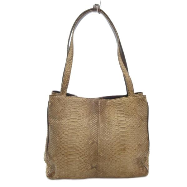 アンクジェット ANKH-JET JRA トートバッグ パイソンレザー 本革 茶 ブラウン /AE ■GY18 レディース【表記サイズ】--【実寸サイズ】持ち手の長さ：60cm　ヨコ：32cm　タテ：28cm　マチ：8cm　ショルダーの長さ...