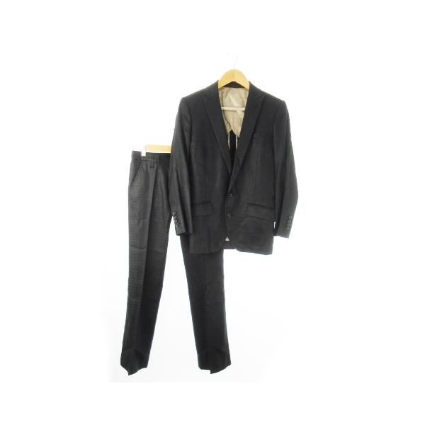 ジェネティックマニピュレーション GENETIC MANIPULATION シングルスーツ セットアップ ジャケット スラックス 麻 サイドライン M 黒【ブランド】ジェネティックマニピュレーション GENETIC MANIPULATION...