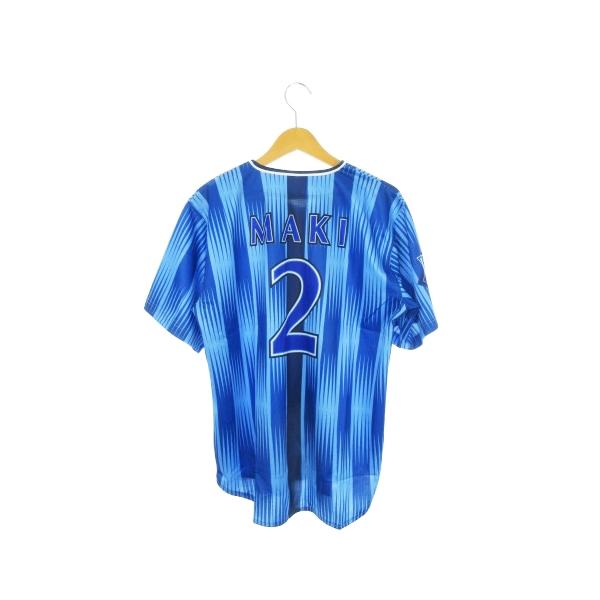 未使用品 ハイクオリティーレプリカユニフォーム 横浜DeNaベイスターズ HOME No.2 牧秀悟 半袖シャツ ロゴ 野球 観戦 ファン M 青【表記サイズ】M【実寸サイズ】身幅：55cm　着丈：70.5cm　ゆき丈：48cm　　【素材】...