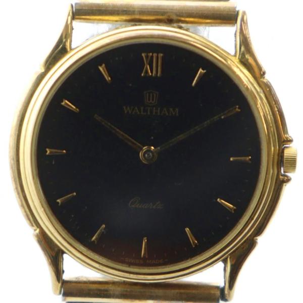 ウォルサム WALTHAM ジャンク品 26207 腕時計 ウォッチ クォーツ 黒文字盤 ロゴ ゴールド色 ■GY11 /MQ レディース【ブランド】ウォルサム WALTHAM【表記サイズ】実寸サイズをご参考ください。【実寸サイズ】バンド幅...