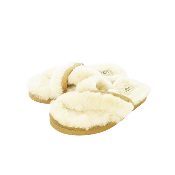 アグ UGG Abela スライドサンダル ミュール ルームシューズ ファー 5 22cm ベージュ 1017548 /AO7 ■GY11 レディース【ブランド】アグ UGG【表記サイズ】USA 522cm【実寸サイズ】最大幅：10cm　ア...