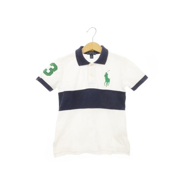 ポロ ラルフローレン POLO RALPH LAUREN ポロシャツ 半袖 ロゴ刺繍 ビッグポニー 鹿の子 ボーダー 男の子 ボーイズ 4 110cm 紺【ブランド】ポロ ラルフローレン POLO RALPH LAUREN【表記サイズ】41...