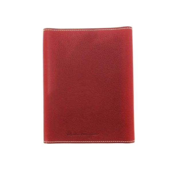 サルヴァトーレフェラガモ Salvatore Ferragamo ステーショナリー ブックカバー レザー 革 ロゴ型押し ステッチ 赤 レッド【ブランド】サルヴァトーレフェラガモ Salvatore Ferragamo【表記サイズ】サイズ表...