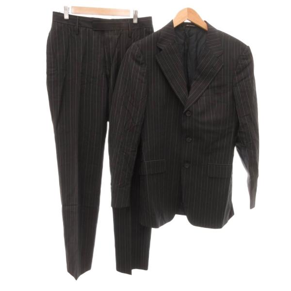 グッチ GUCCI セットアップ シングルスーツ ウール 総裏地 サイドベンツ 46 黒 ブラック /JS ■GY17 メンズ【ブランド】グッチ GUCCI【表記サイズ】46【実寸サイズ】ジャケット 肩幅：45cm　ジャケット 身幅：64c...