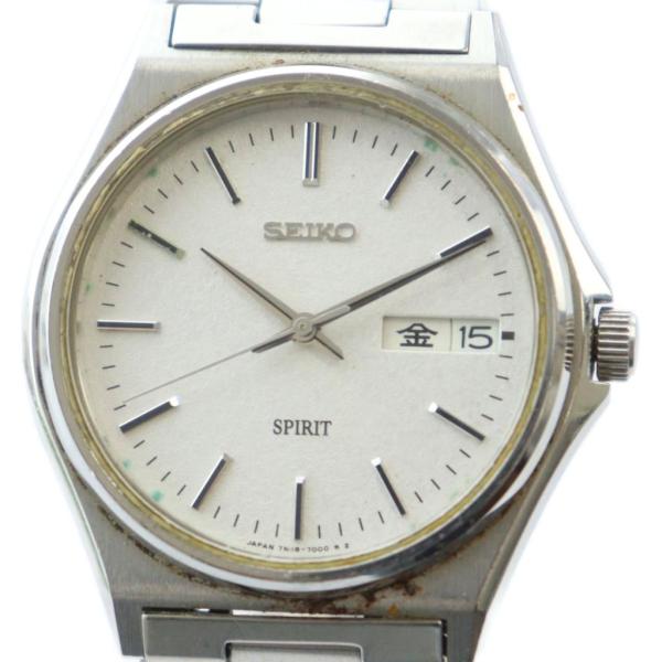 セイコー SEIKO SPRIT スピリット 7N48-7000 腕時計 ウォッチ クォーツ デイデイト カレンダー付き 白文字盤 シルバー色 メンズ【ブランド】セイコー SEIKO【表記サイズ】実寸サイズをご参考ください。【実寸サイズ】バ...